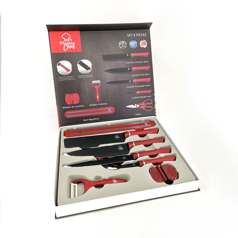 Set de cuchillos para cocina Master Chef - rojos - Empresas CTM